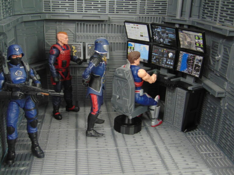 Custom 1:12 Scale Command Center Computer Station Diorama Prop Set for ...